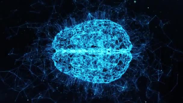 Digital Brain AI Artificial Intelligence Deep Data Machine Learning. Loop 4k — Stock Video ...