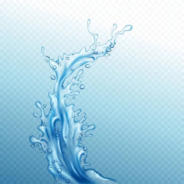 Translucent water splash isolated on transparent background. Vector ...