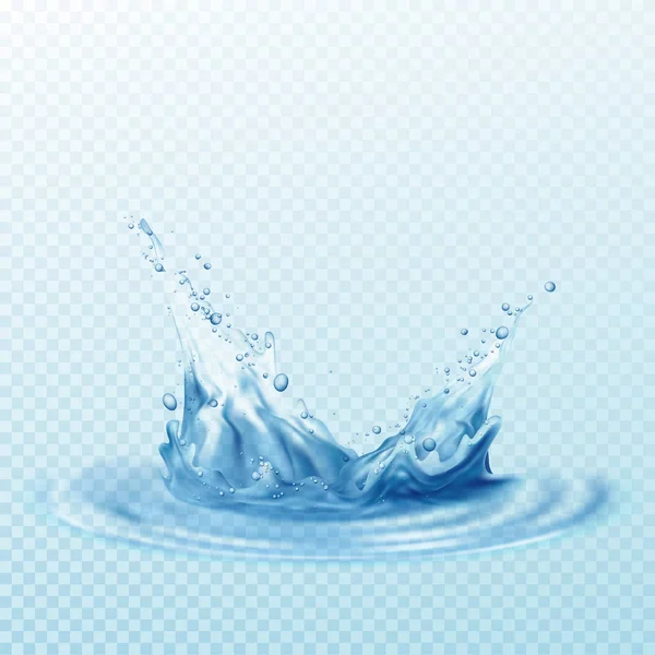 Translucent water splash isolated on transparent background. Vector ...