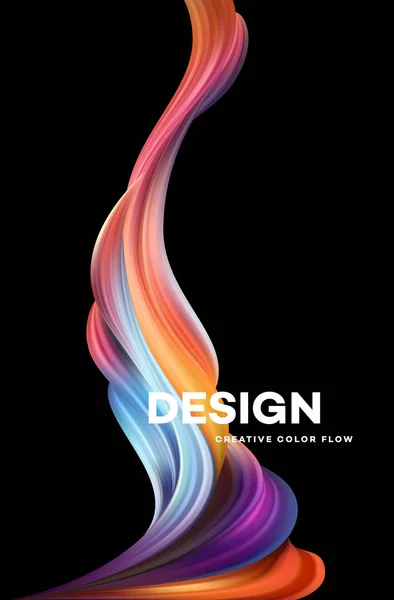Color Flow Abstract shape poster design. Vector illustration Stock ...