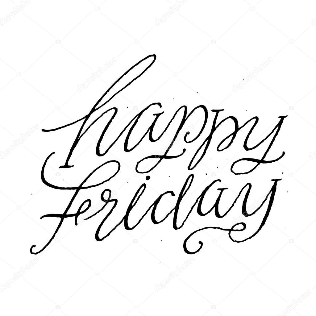 Happy Friday Positive Quote — Stock Vector © verywell #130158890