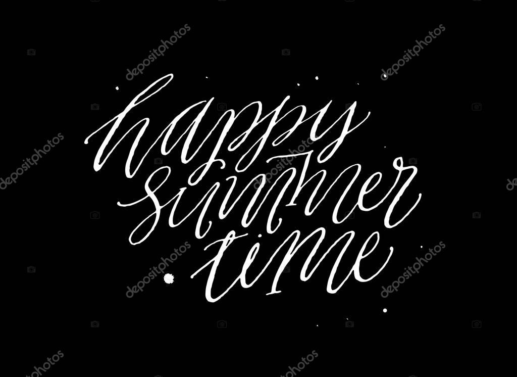 Happy summer time positive quote Stock Vector Image by ©verywell #130159076