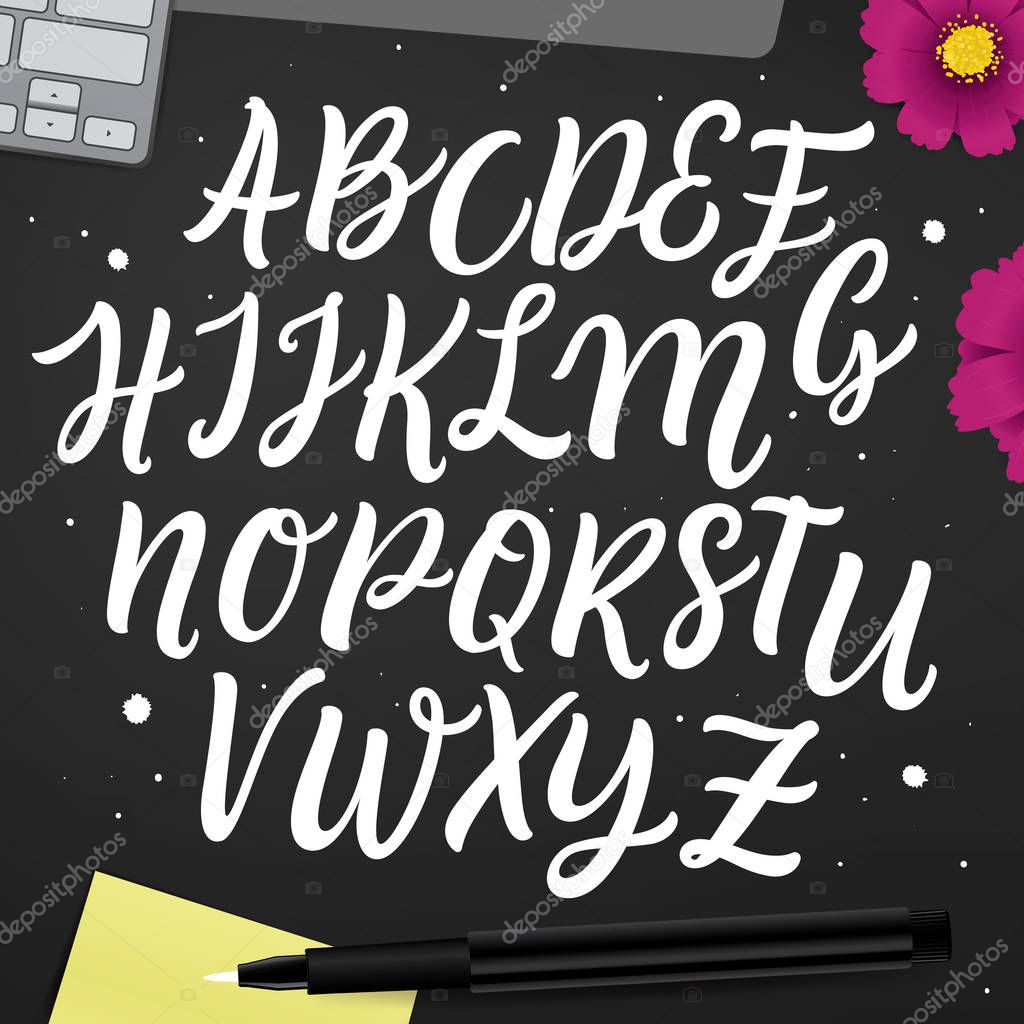 Alfabeto tipográfico para sus diseños Vector de stock #130159078 de ...