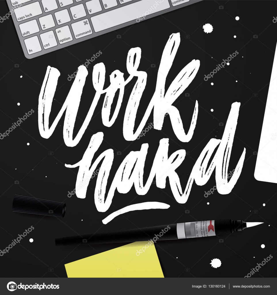 Work hard creative template Stock Vector Image by ©verywell #130160124