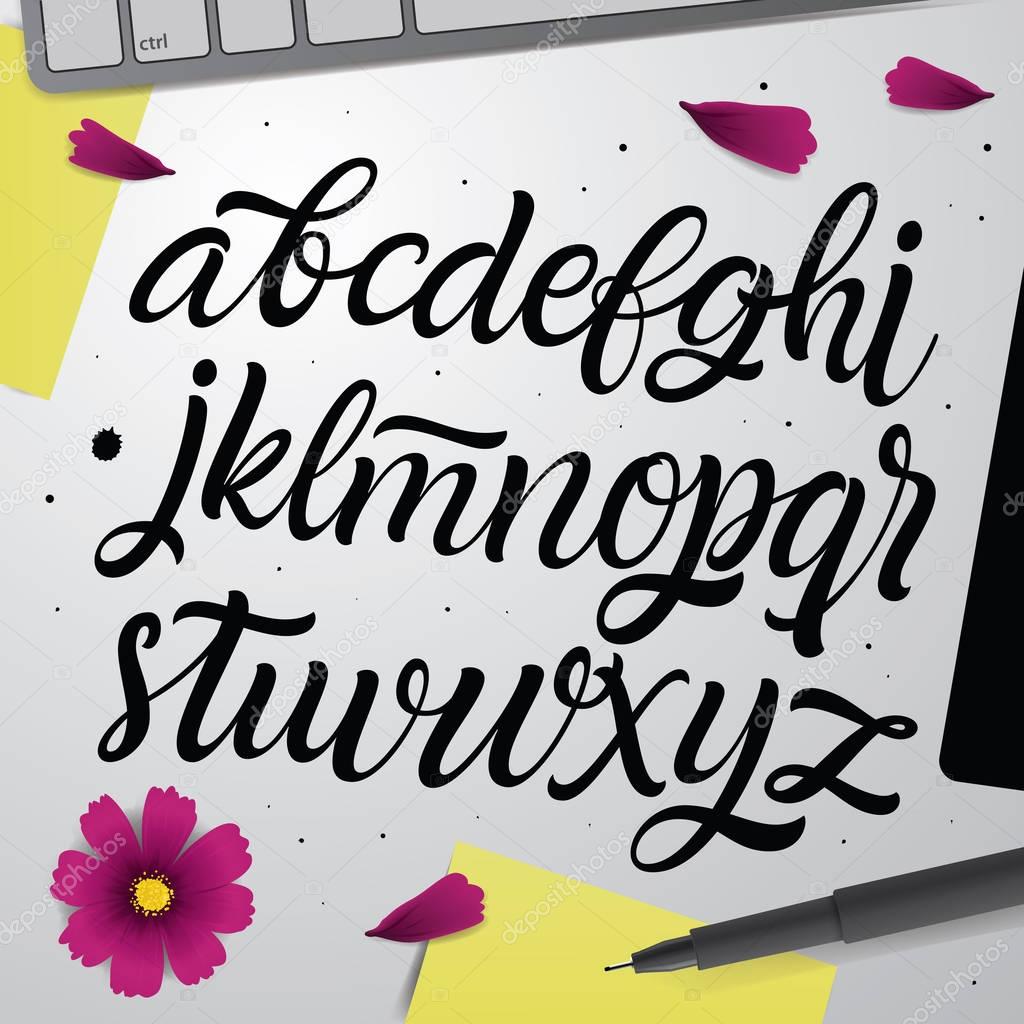 Handwritten alphabet for design Stock Vector Image by ©verywell #130160016