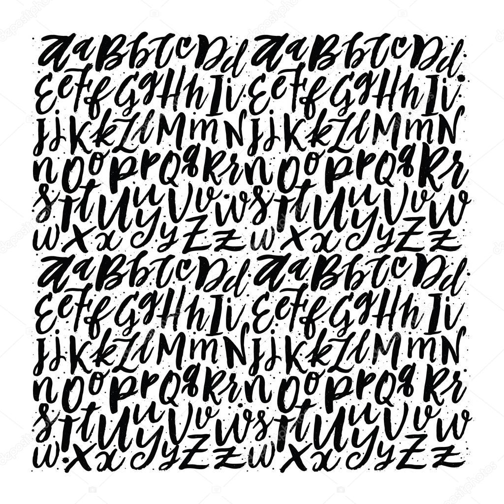 Hand drawn brush painted letters Stock Vector Image by ©verywell #130162236