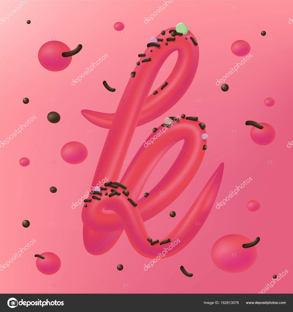 Glossy 3d pink font. Stock Vector Image by ©verywell #162813078