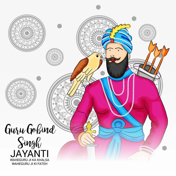 Vector Illustration Background Guru Gobind Singh Jayanti ⬇ Vector Image ...