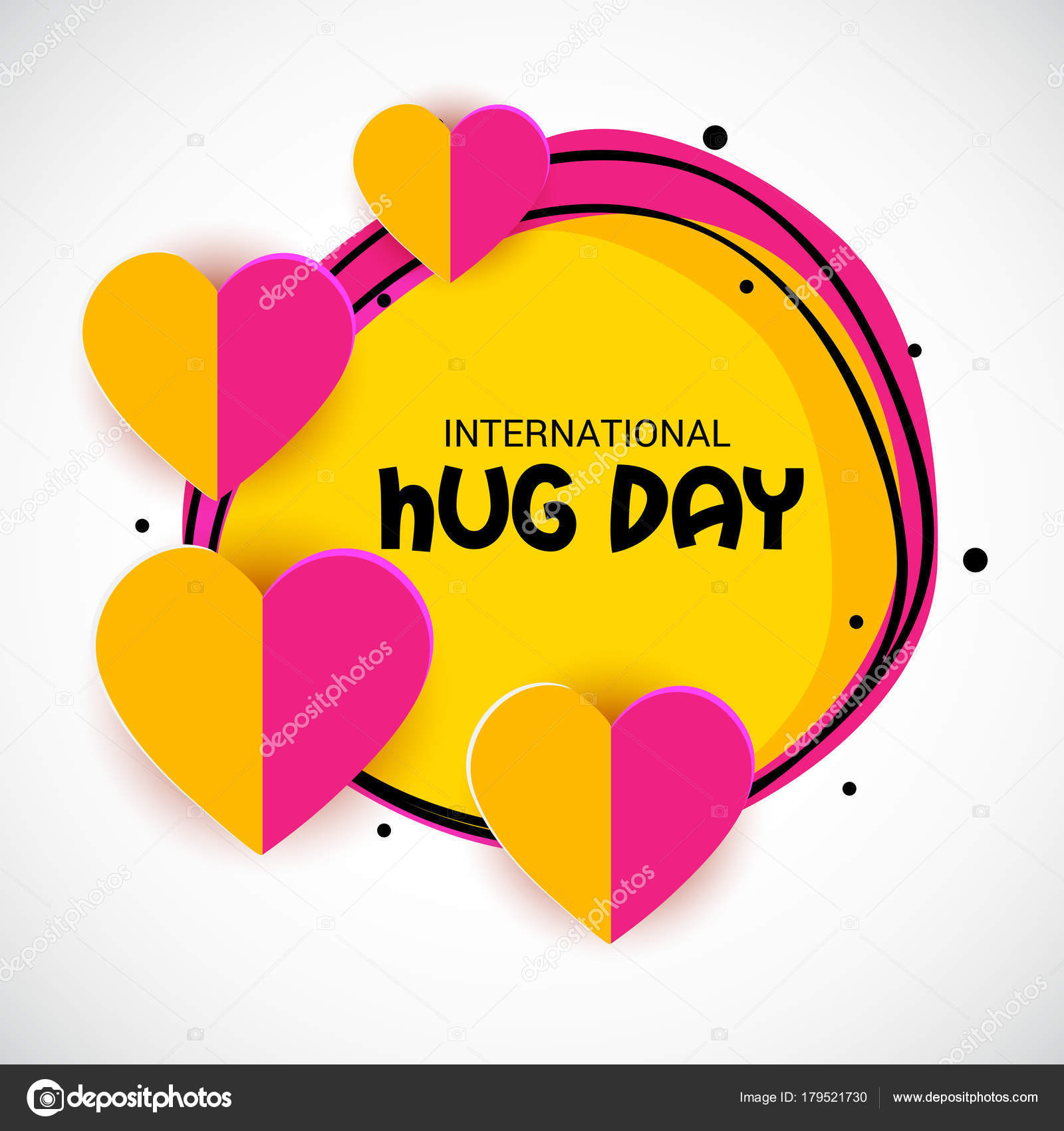Vector Illustration Background International Hug Day Stock Vector by ...