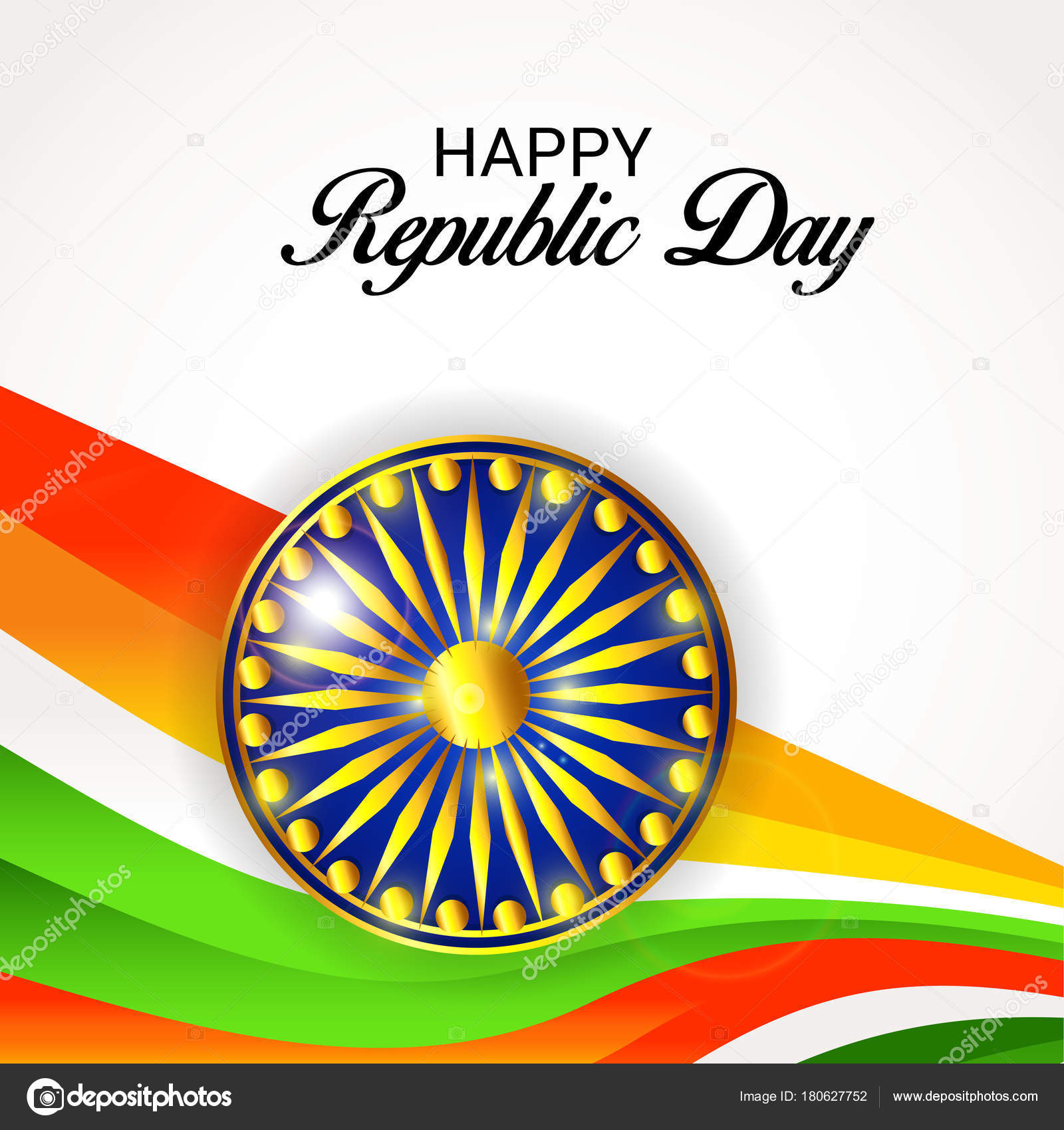 Vector Illustration Background Happy Republic Day Stock Vector Image by ...