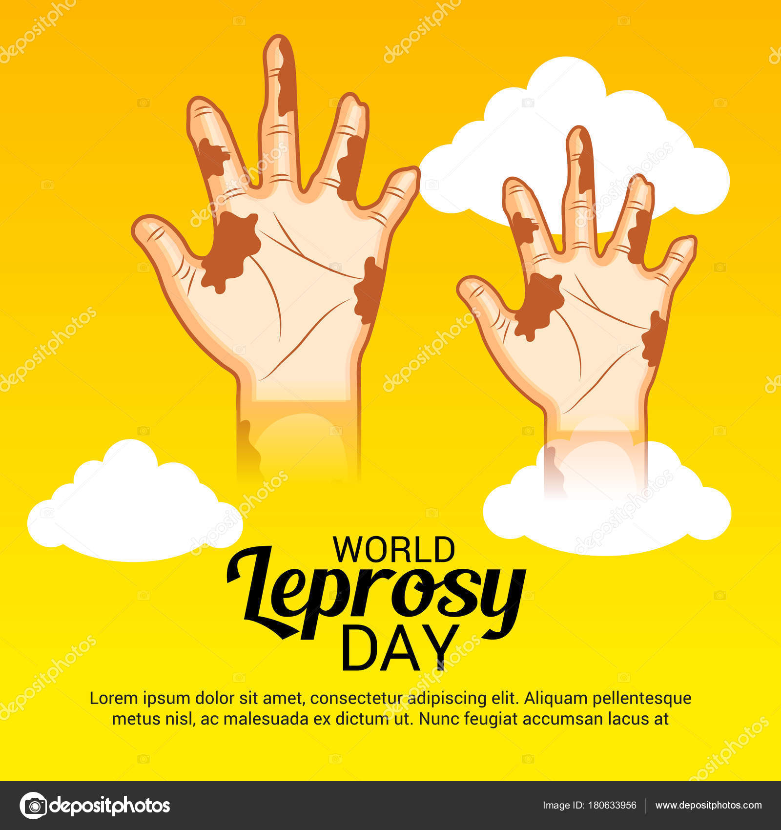 Vector Illustration Background World Leprosy Day Stock Vector Image by ...