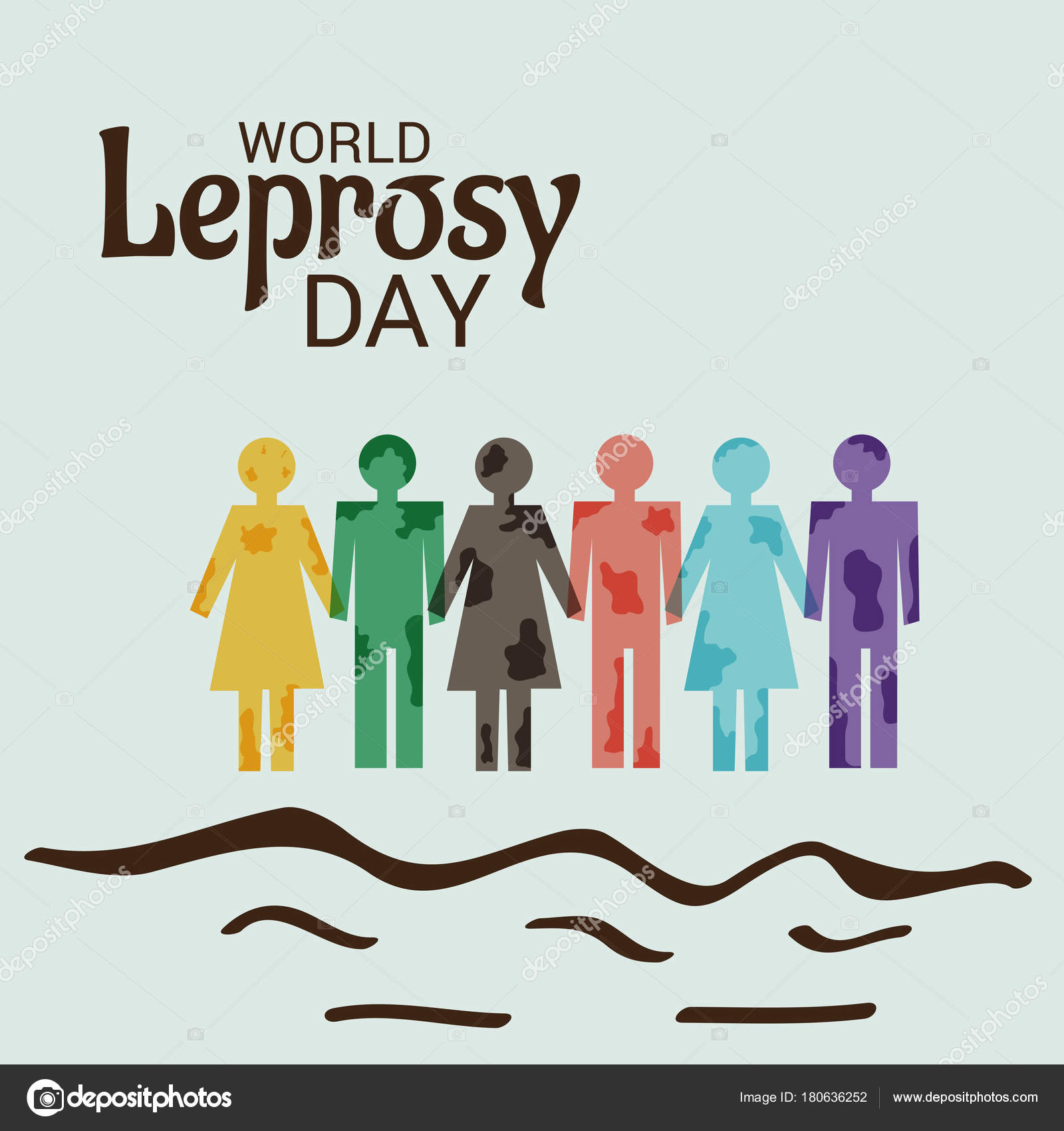 Vector Illustration Background World Leprosy Day Stock Vector Image by ...