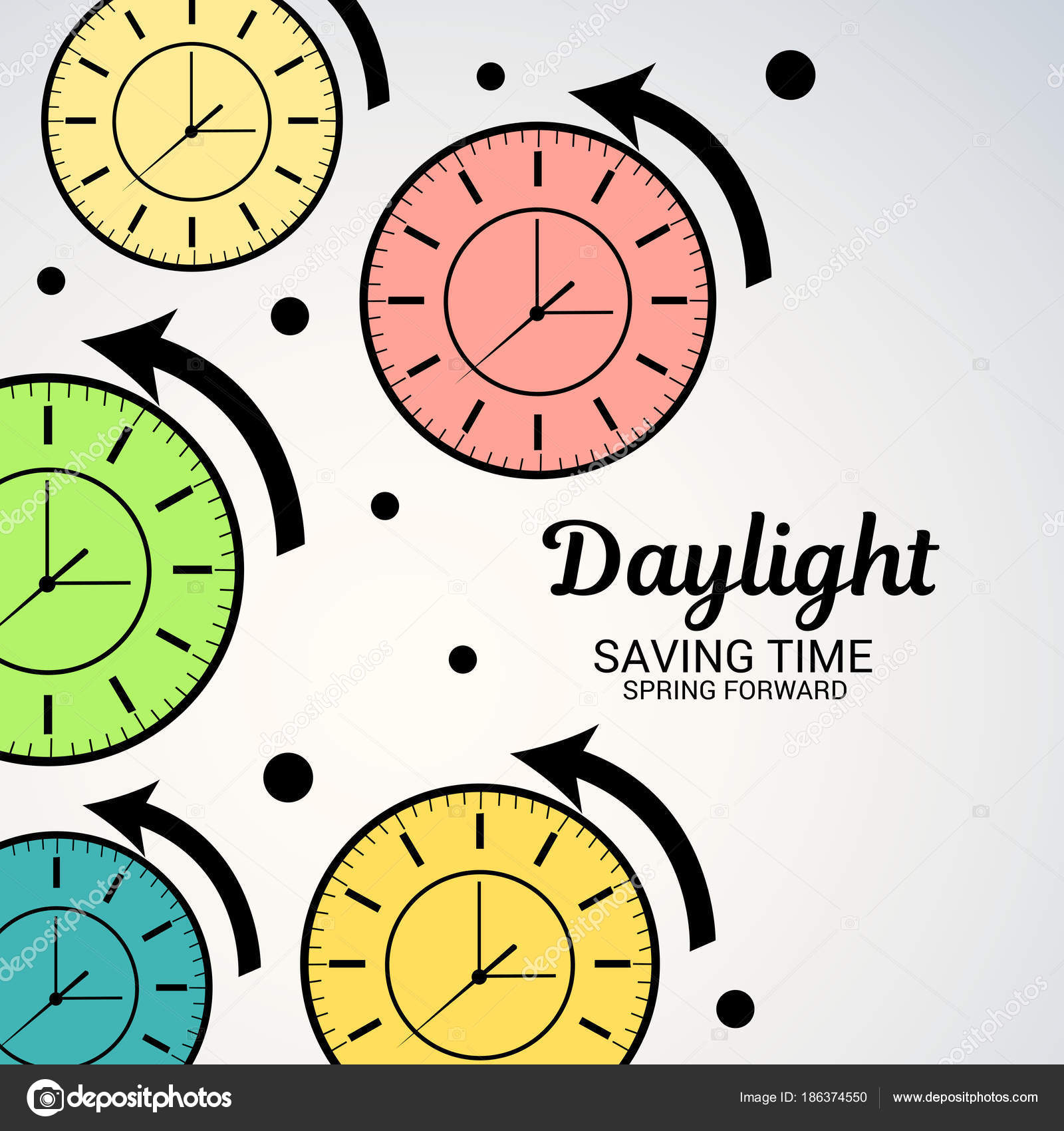 Vector Illustration Background Daylight Saving Time Stock Vector by ...