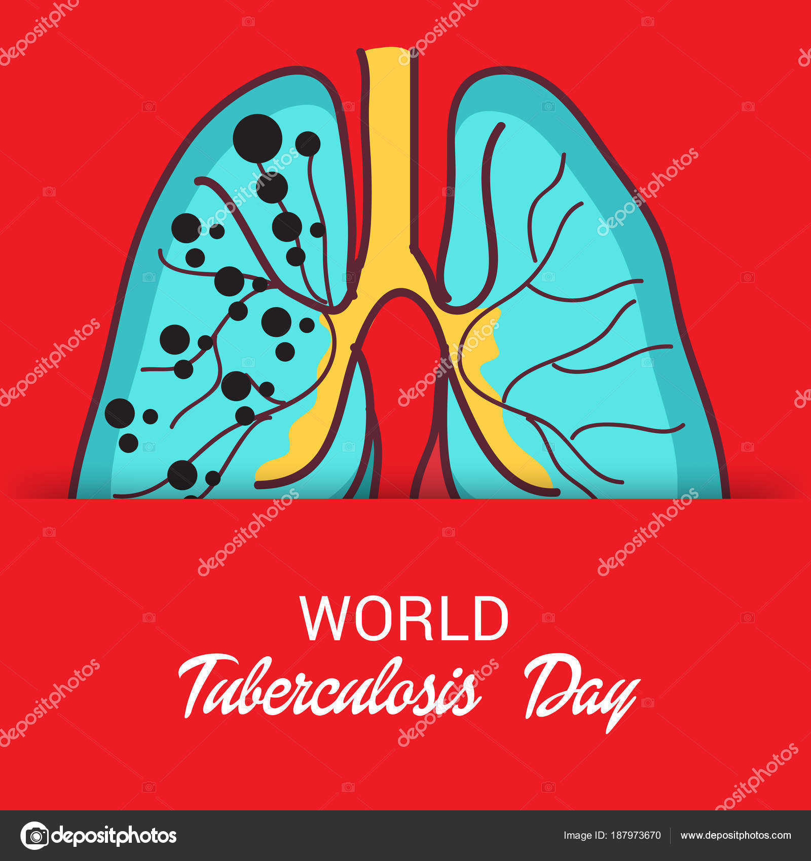 Vector Illustration Background World Tuberculosis Day Stock Vector ...