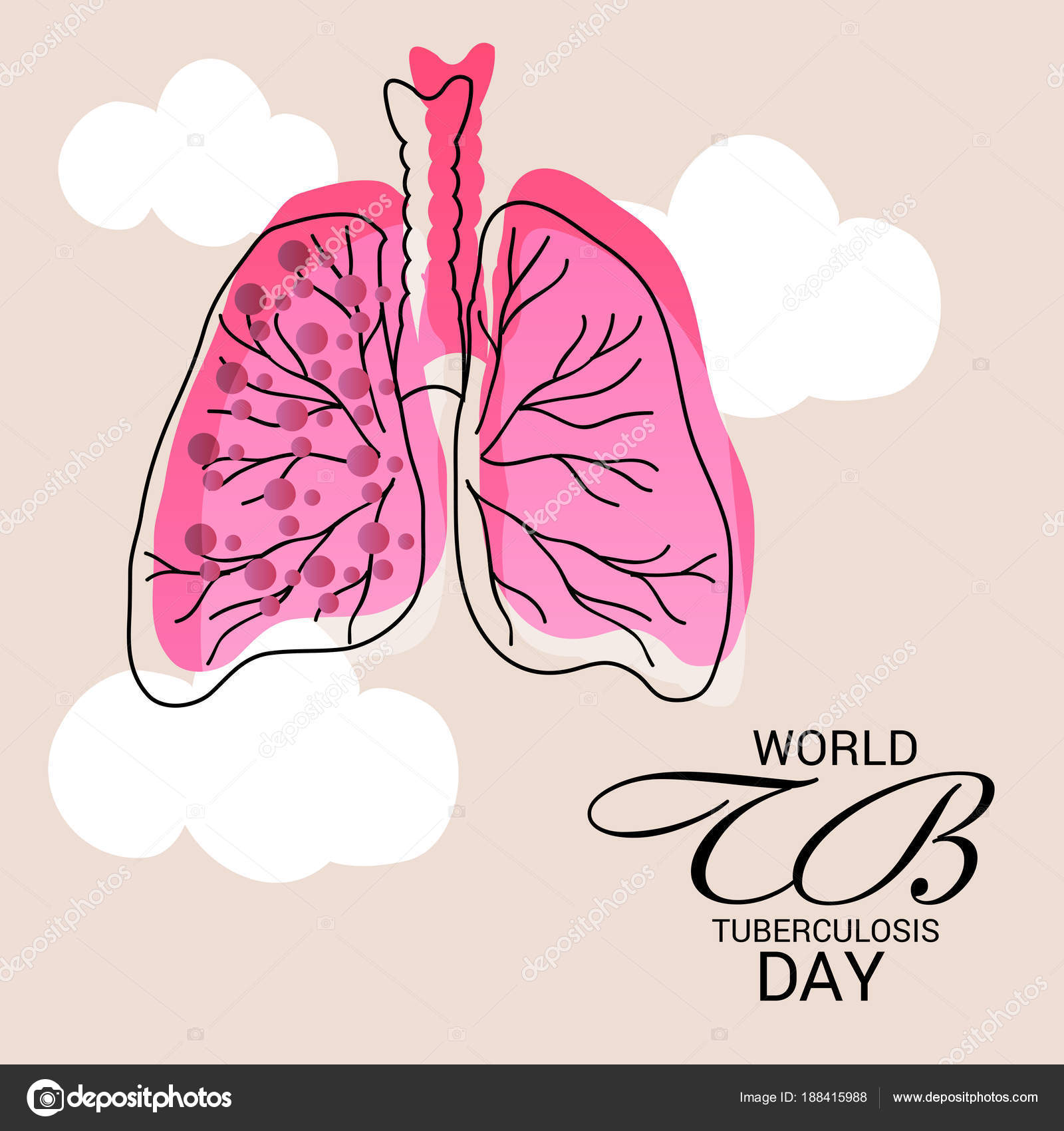 Vector Illustration Background World Tuberculosis Day Stock Vector ...
