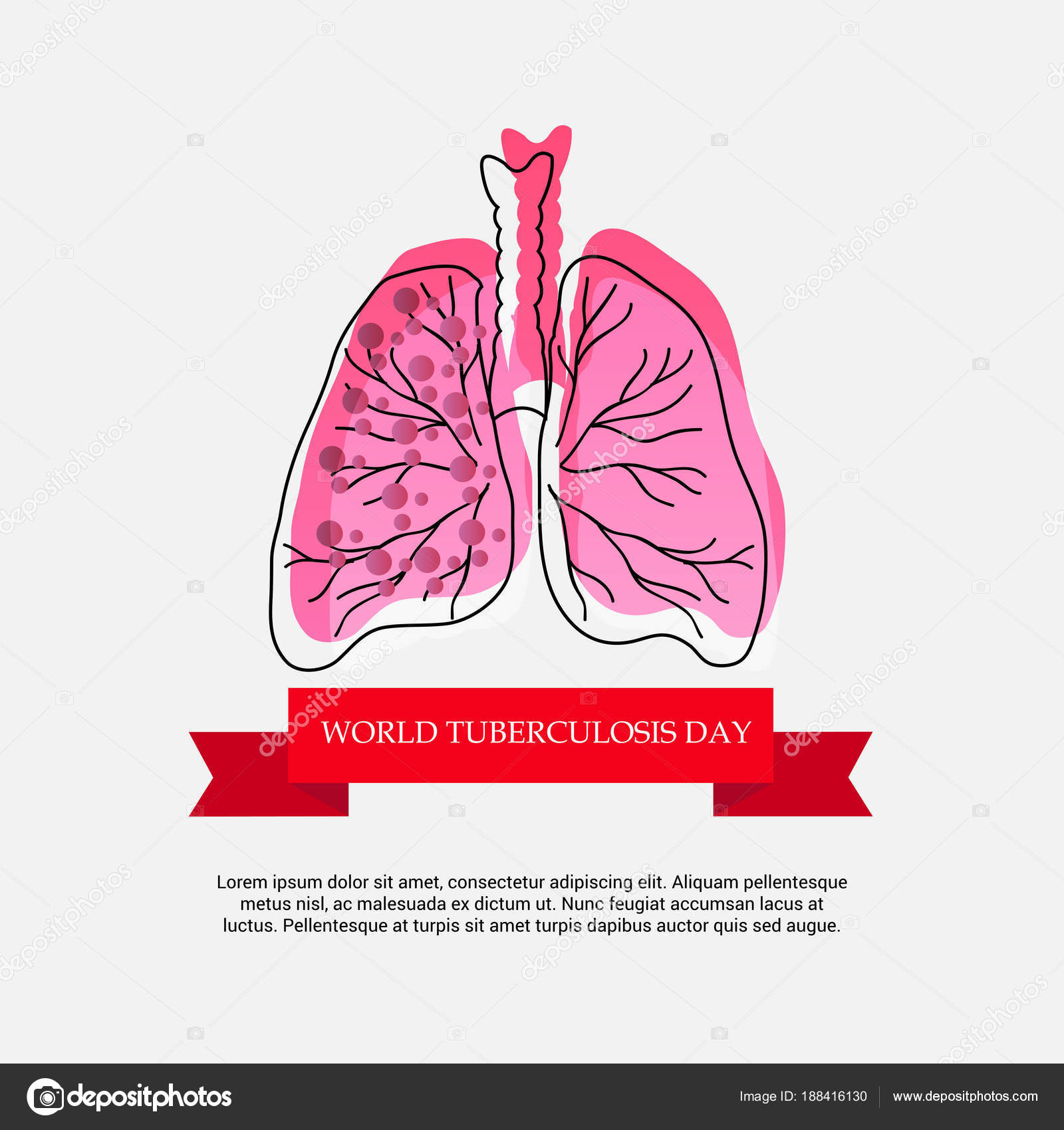 Vector Illustration Background World Tuberculosis Day Stock Vector ...