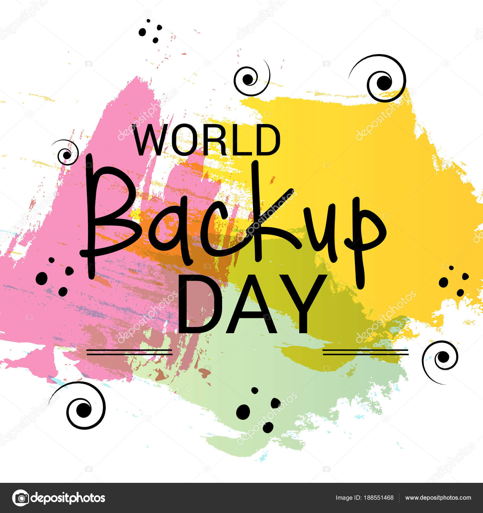 Vector Illustration Background World Backup Day Stock Vector Image by ...