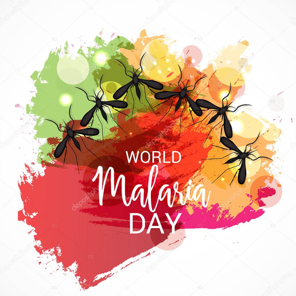 Ilustración vectorial de los antecedentes del Día Mundial de la Malaria ...