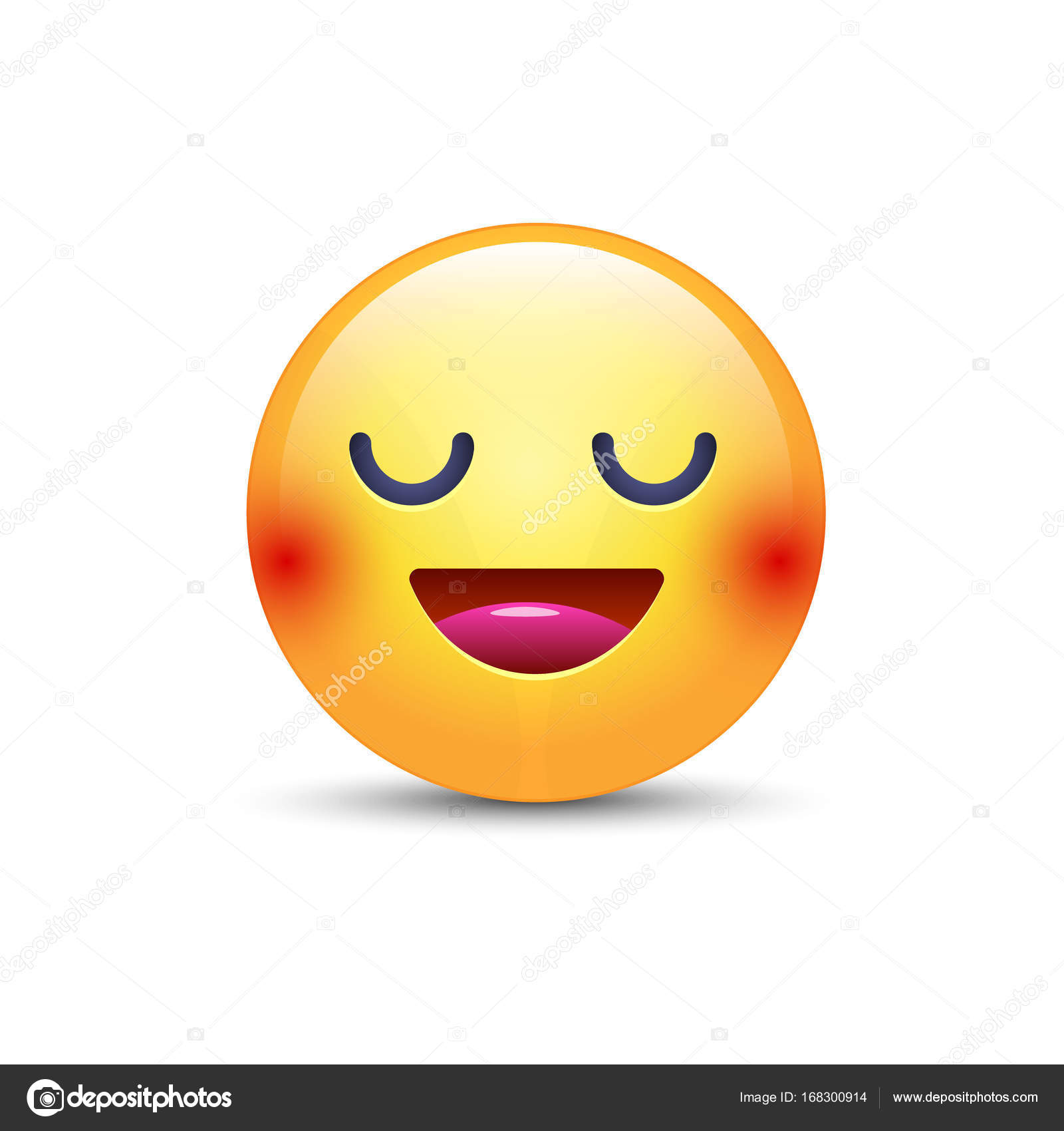 Visage Souriant Heureux Animé