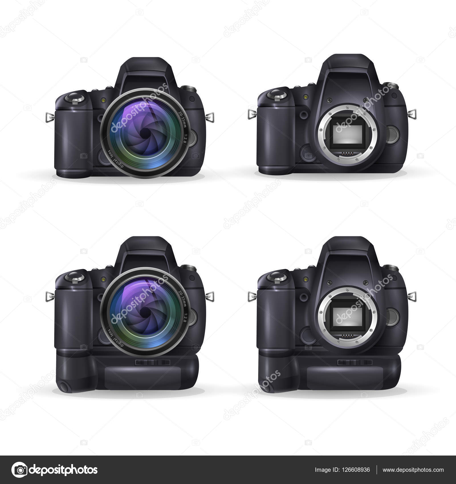 Realistic digital cameras Stock Vector Image by ©MrDeymos #126608936