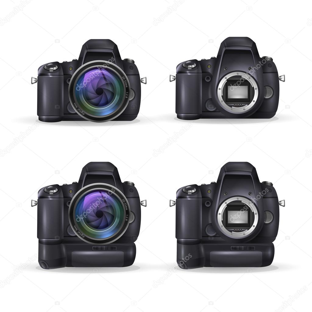 Realistic digital cameras Stock Vector Image by ©MrDeymos #126608936