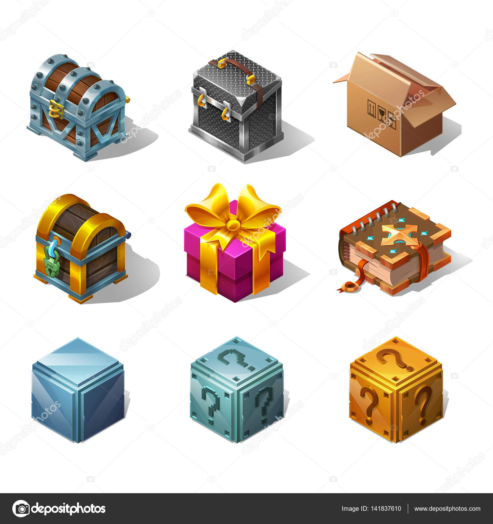 Boxes and objects for game Stock Vector Image by ©MrDeymos #141837610