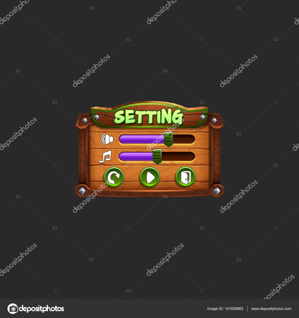 Wooden board user interface Stock Vector Image by ©MrDeymos #141838862