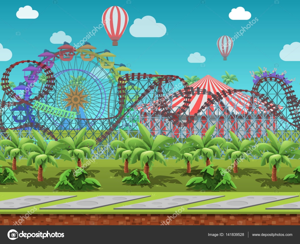 Cartoon amusement park Stock Vector Image by ©MrDeymos #141839528