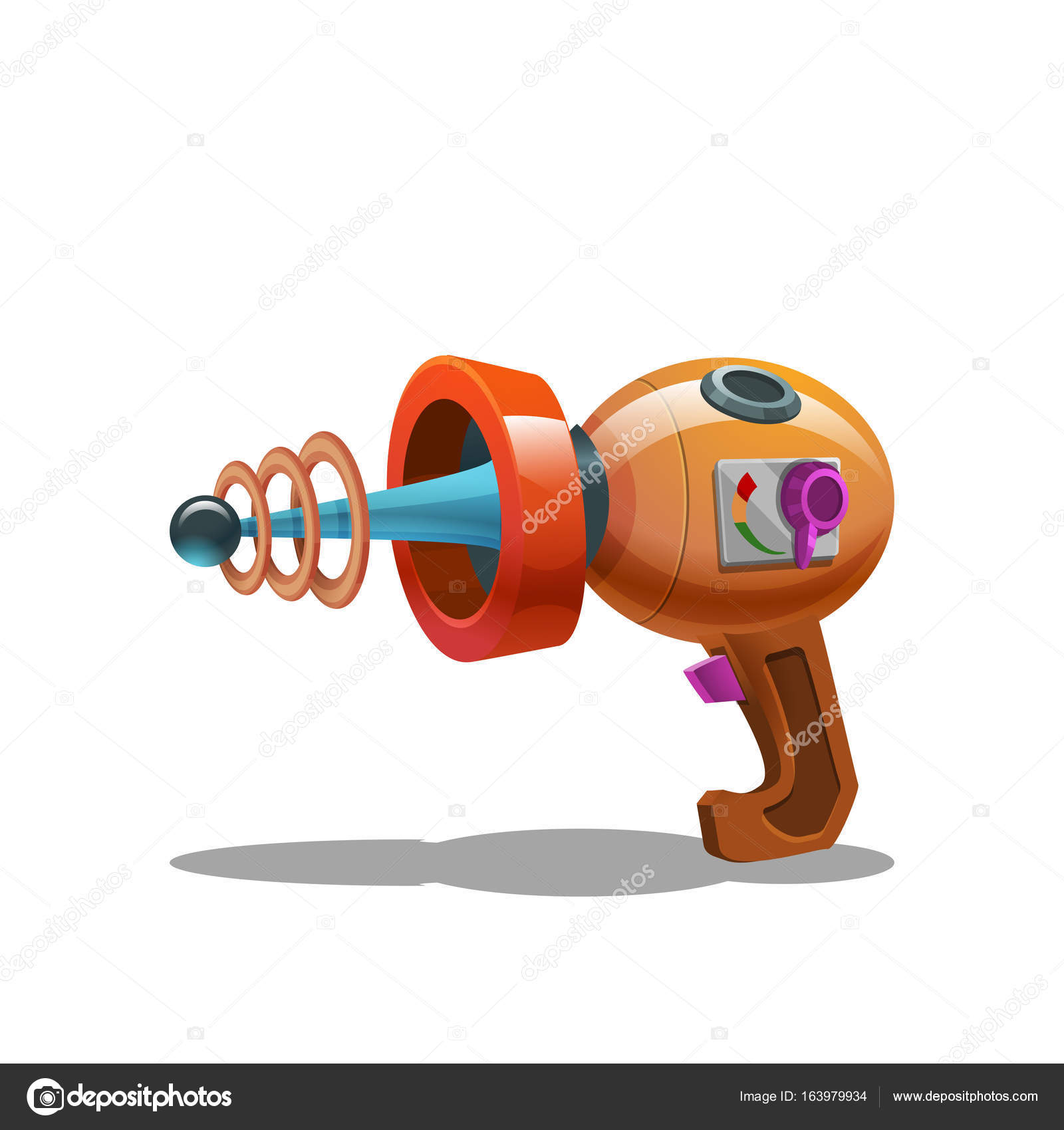 Cartoon retro space blaster ⬇ Vector Image by © MrDeymos | Vector Stock ...