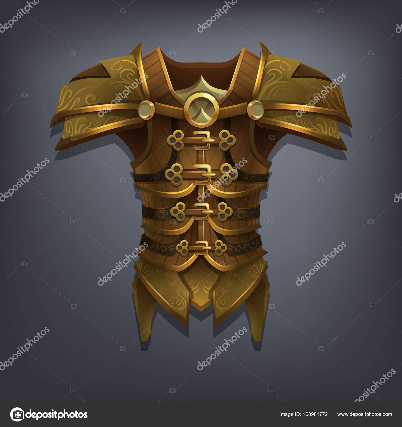 Iron fantasy chest armor Stock Vector Image by ©MrDeymos #163981772