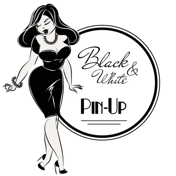 Vector Collection Of Plus Size Pin Up Girls — Stock Vector