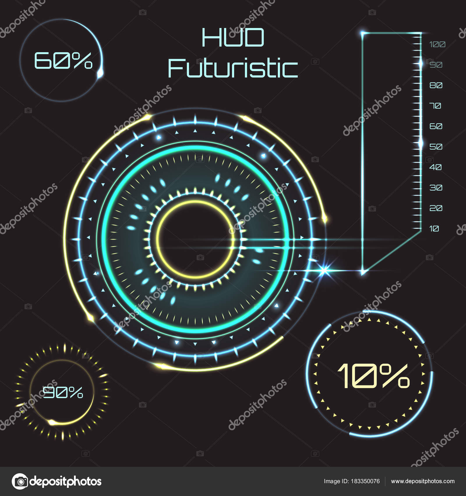 Futuristic Graphic User Interface Abstract Future Concept Vector ...