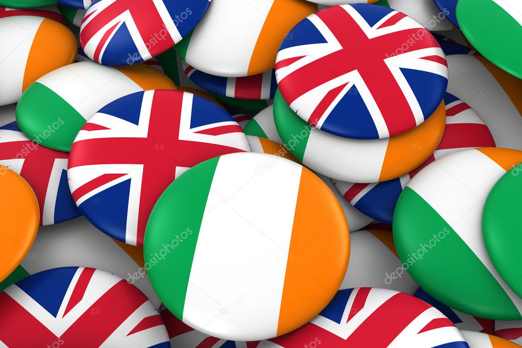 British And Irish Flag Together