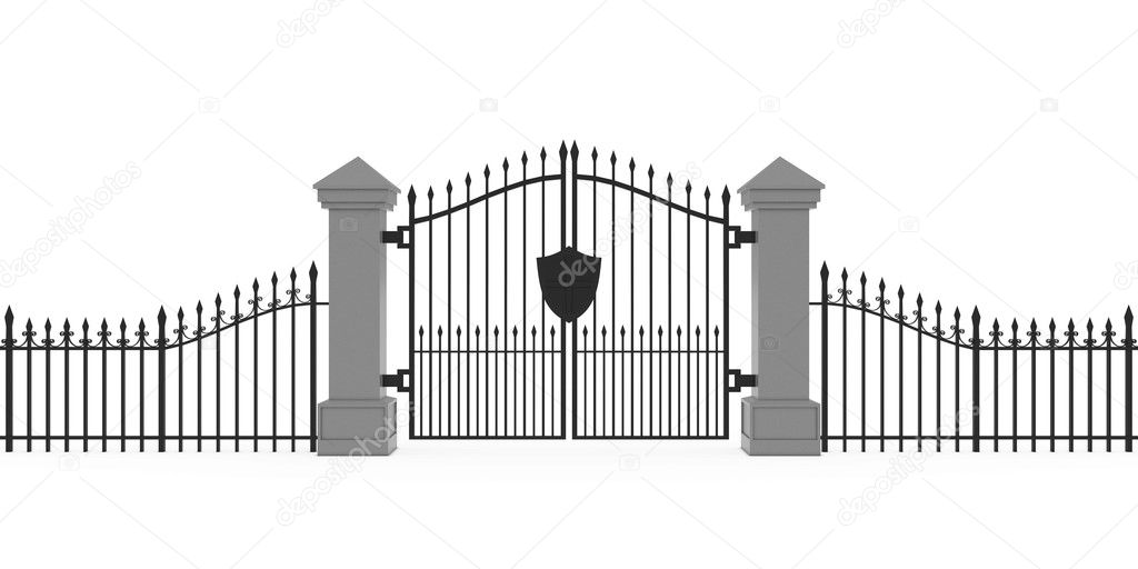 Cemetery Gate Vector