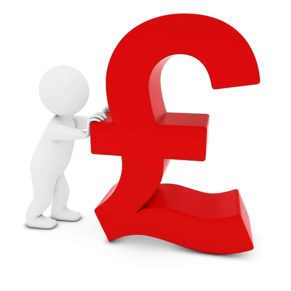 Pound Symbol Red Circle Sticker with Peeling Corner 3D Illustration ...