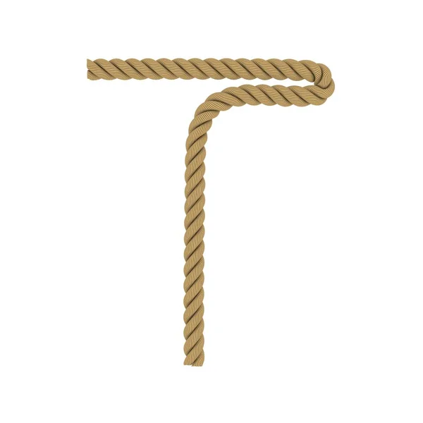 Rope Letter T — Stock Photo © ronjoe #29370459