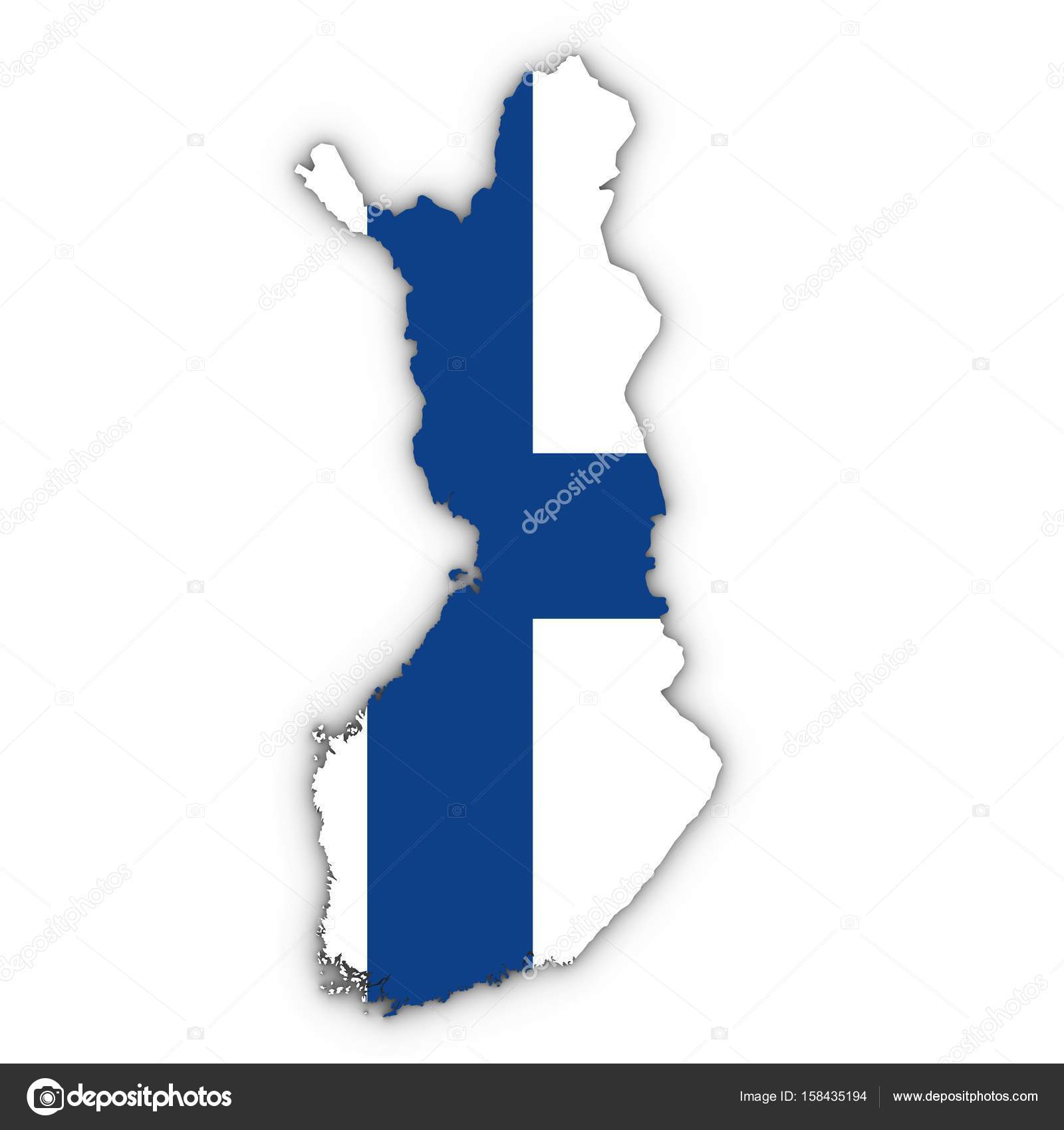 Finland Flag Map