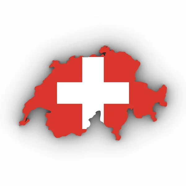 Switzerland Map 3d Shape — Stock Photo © NiroDesign #10060305