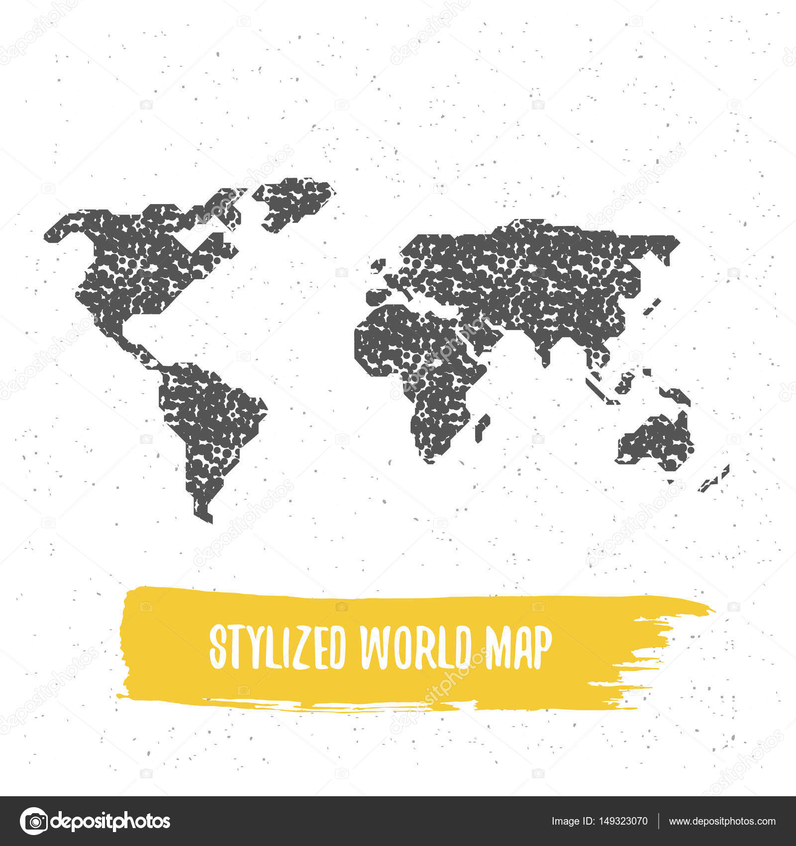 Stylized World Map Stock Vector Image by ©goodgraphic #149323070