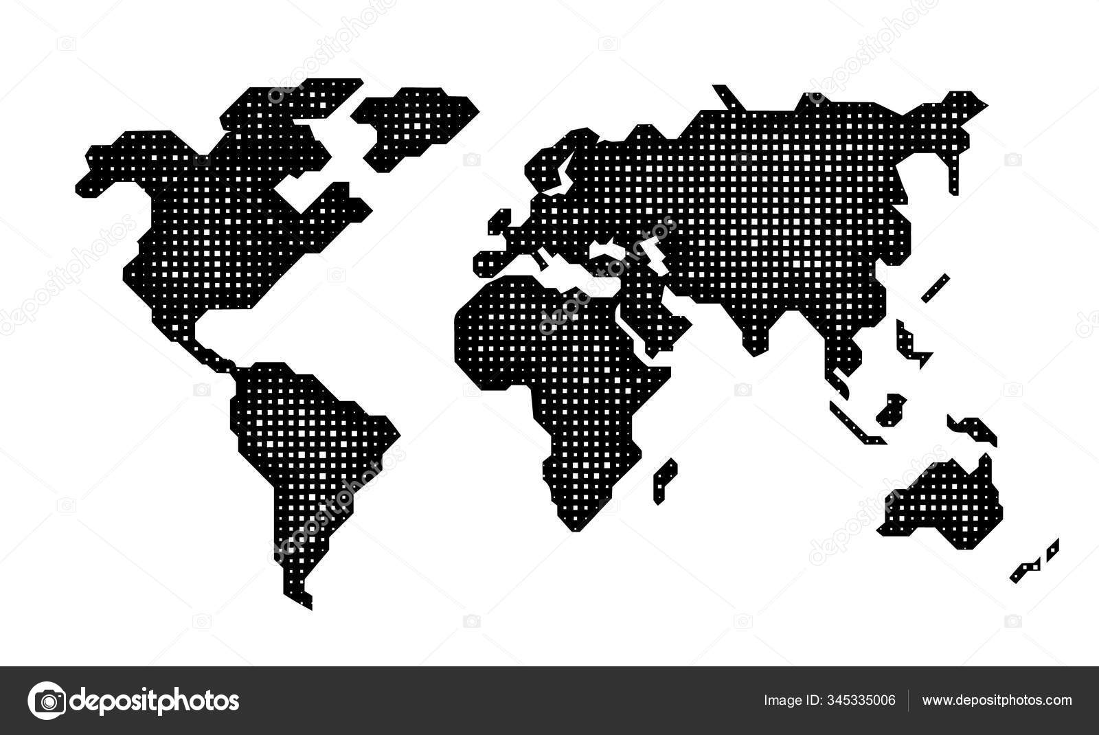 World Map Stock Vector Image By ©goodgraphic 345335006