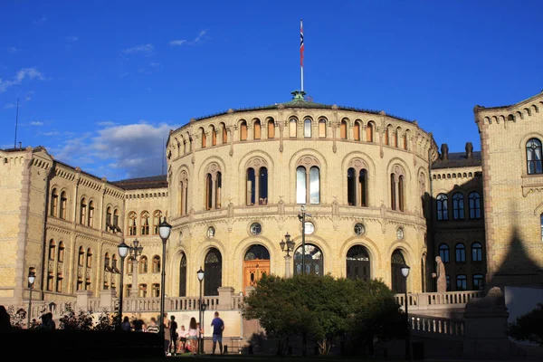 Norwegian parliament Storting Oslo in central Oslo, Norway — Stock ...