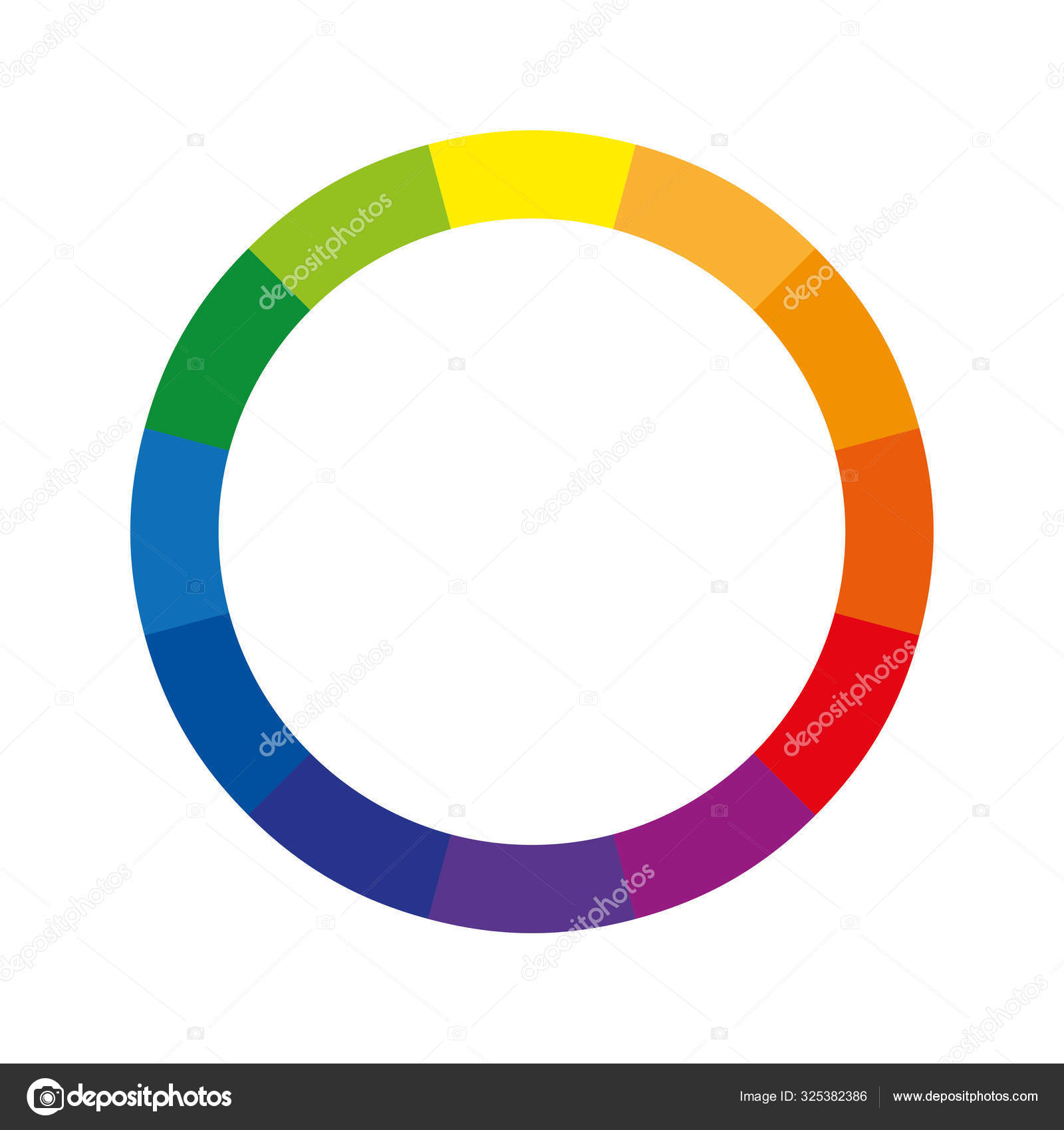 Color wheel or color circle with twelve colors Stock Vector Image by ...