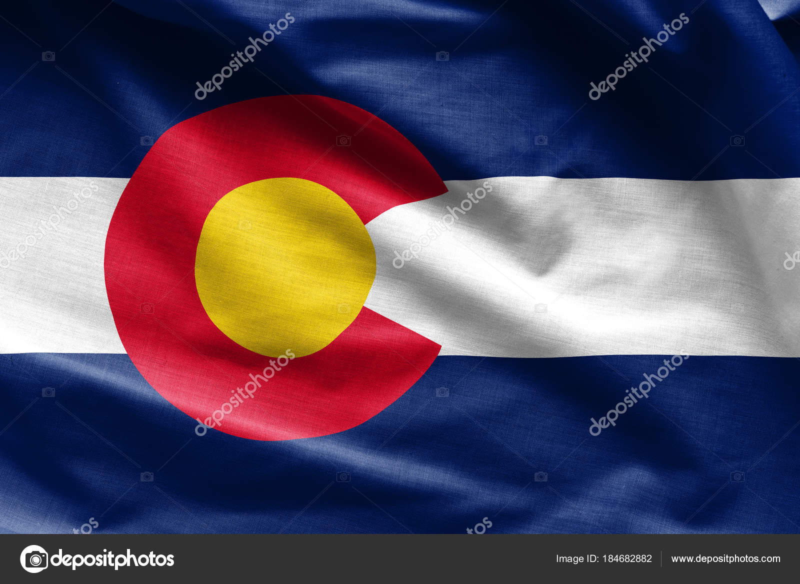 Textura de la tela de la bandera de Colorado - Banderas de los Estados ...