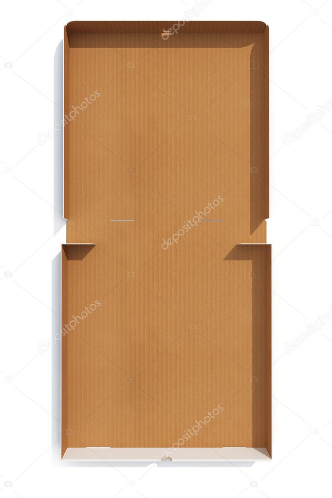Empty Open Pizza Box