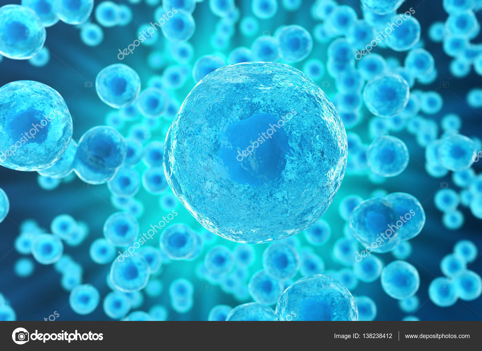 Blue cells science bacgkround. 3d rendering Stock Photo by ©Rost9 138238412