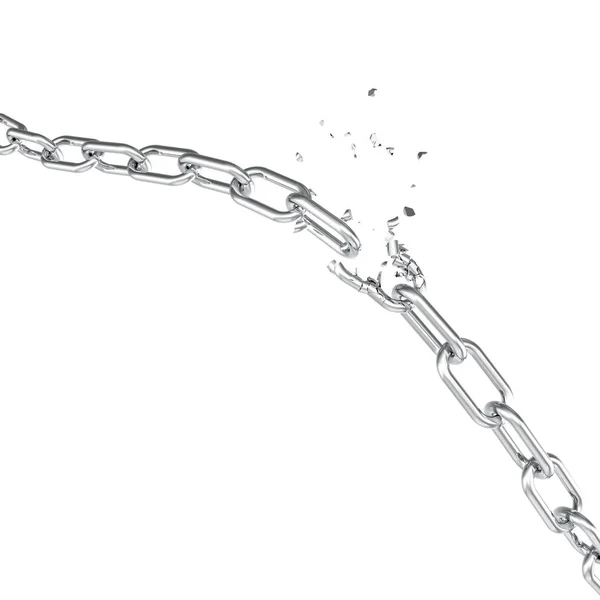 Broken Steel Broken Metal Chain Links Freedom Concept Disruption Strong ...