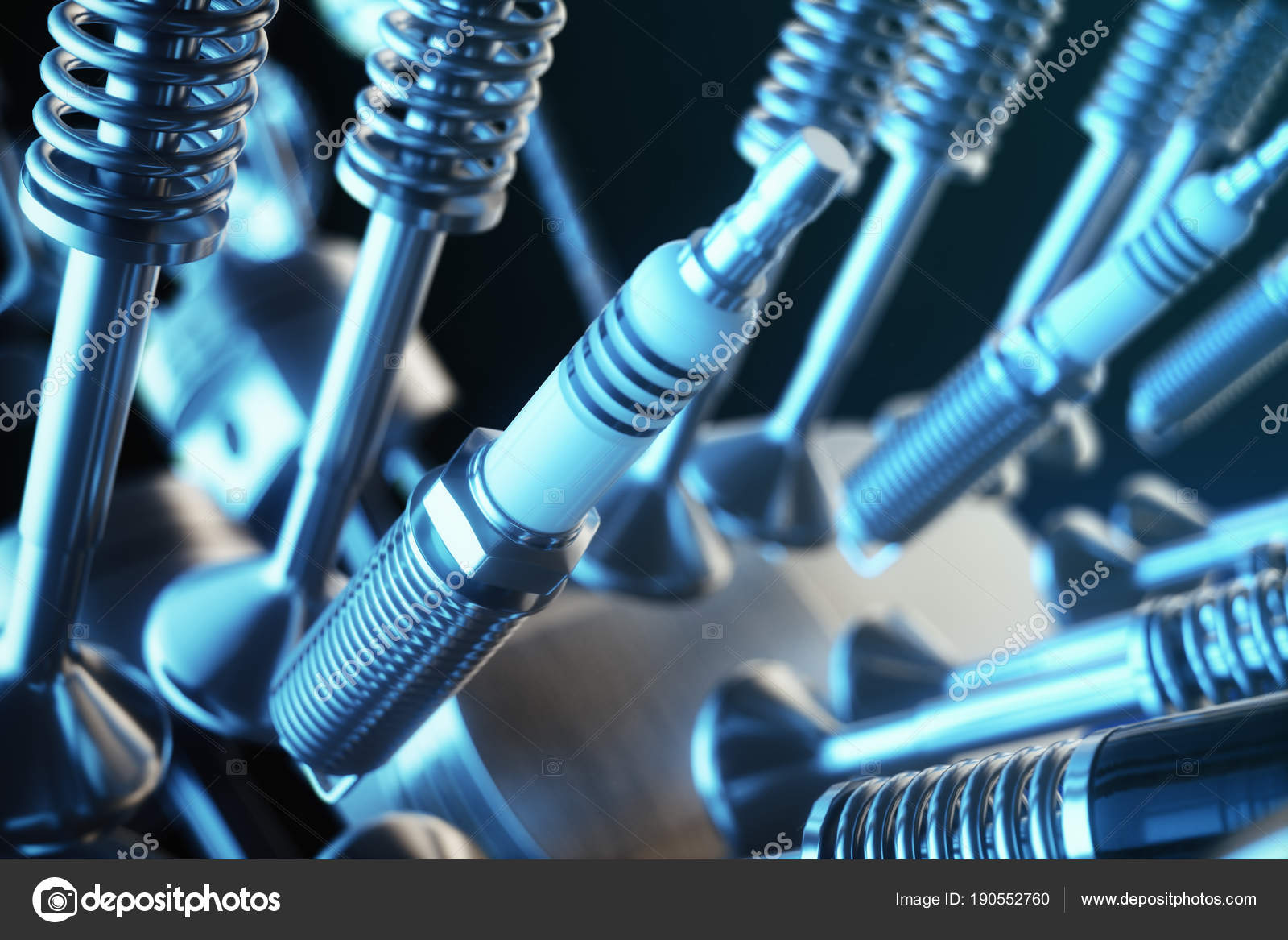 Illustration Internal Combustion Engine Engine Parts Crankshaft Pistons ...