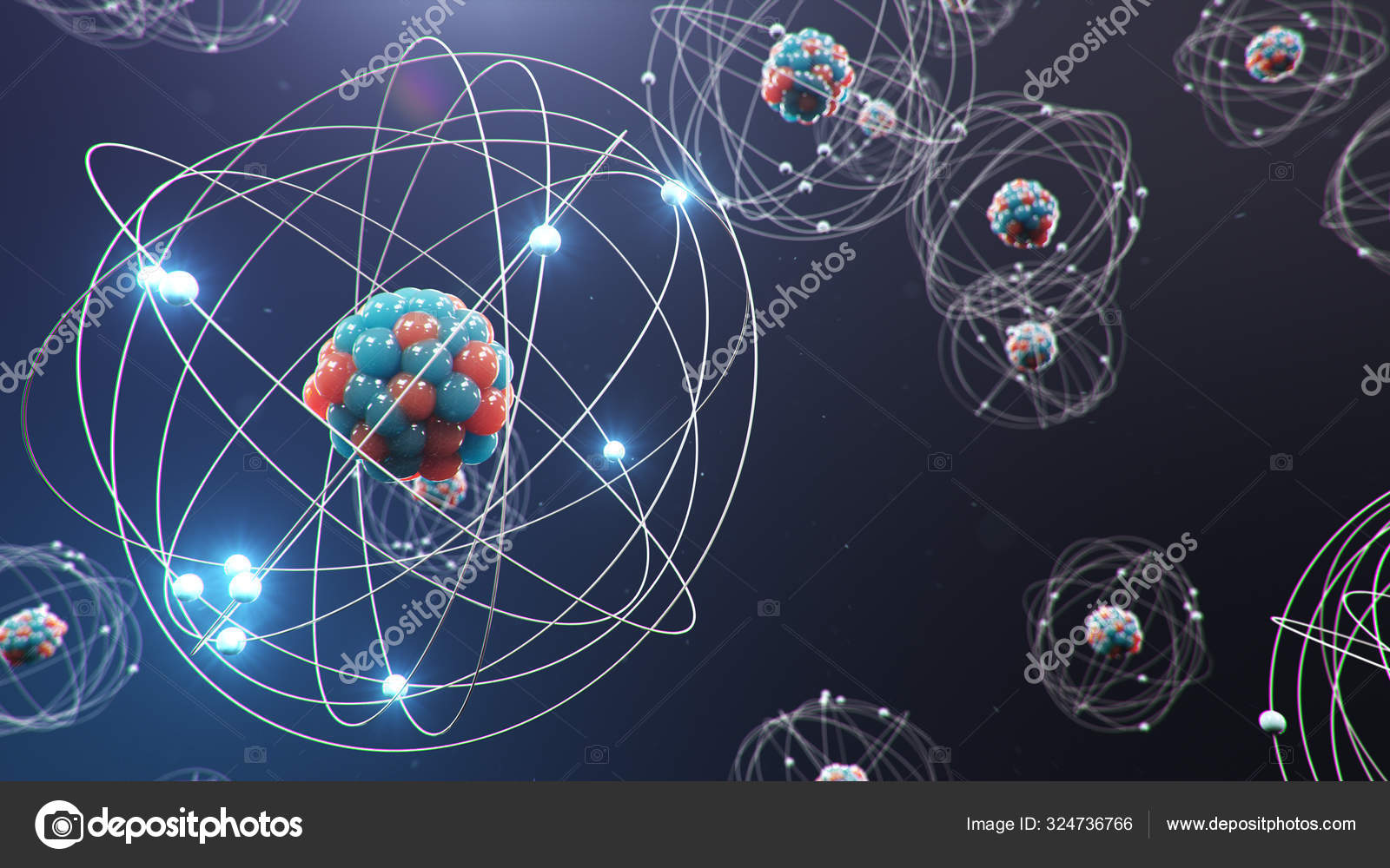 Illustration Atomic Structure Atom Smallest Level Matter Forms Chemical