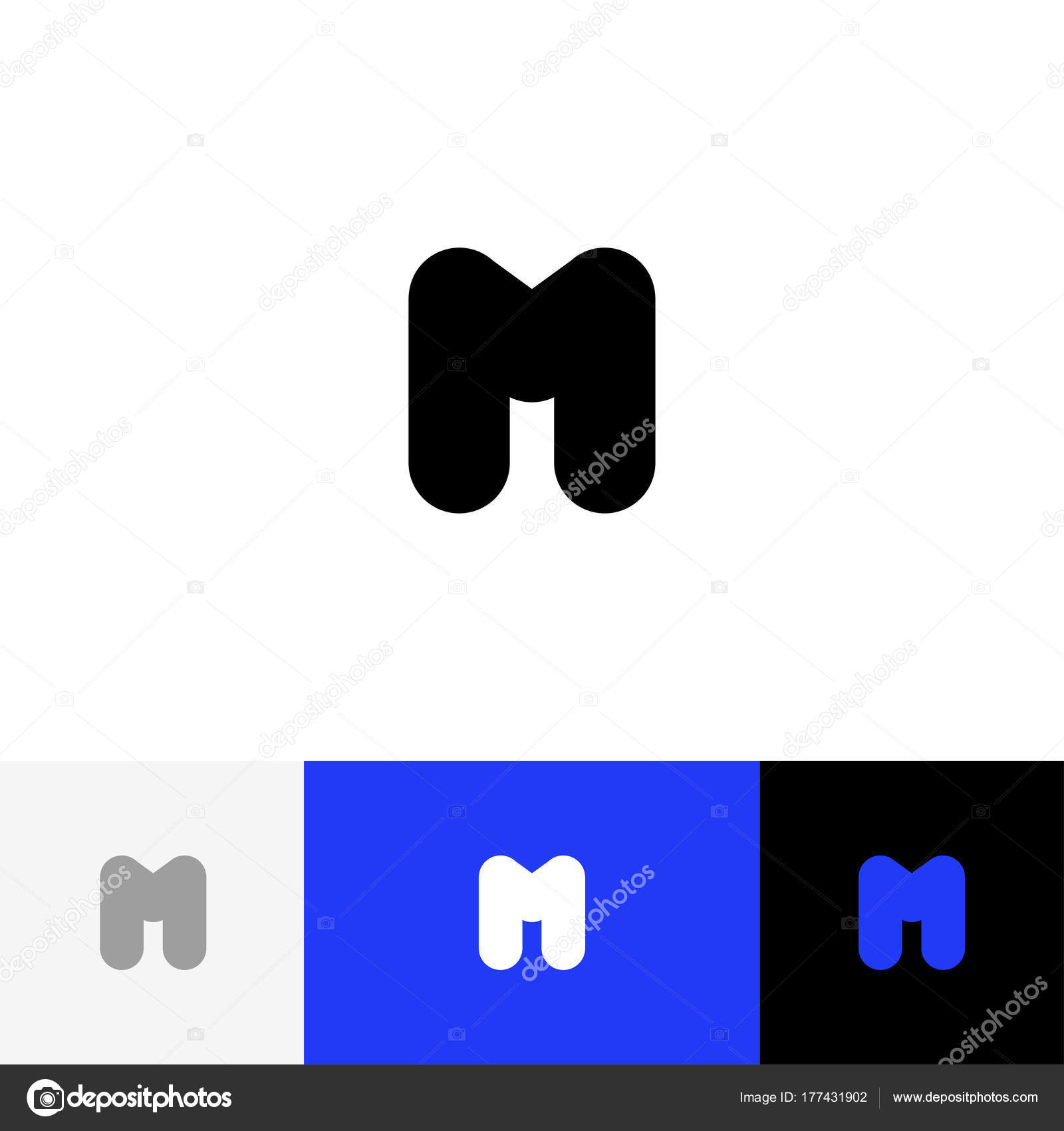 M vecteur. Logo, icône, symbole, signe des lettres m . Vecteur par ...