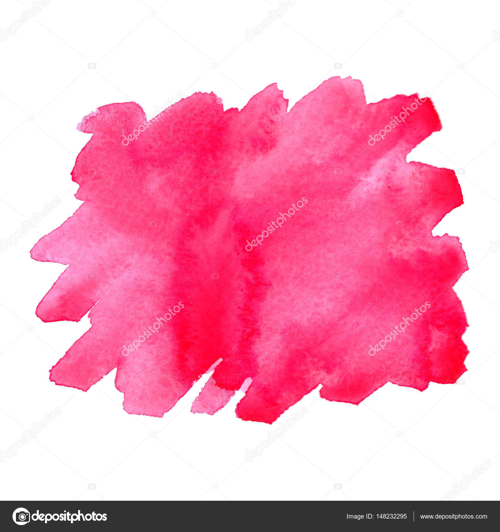 Watercolor bright pink spot blob blot isolated background — Stock Photo ... Watercolor bright pink spot blob blot isolated background — Stock Photo ...